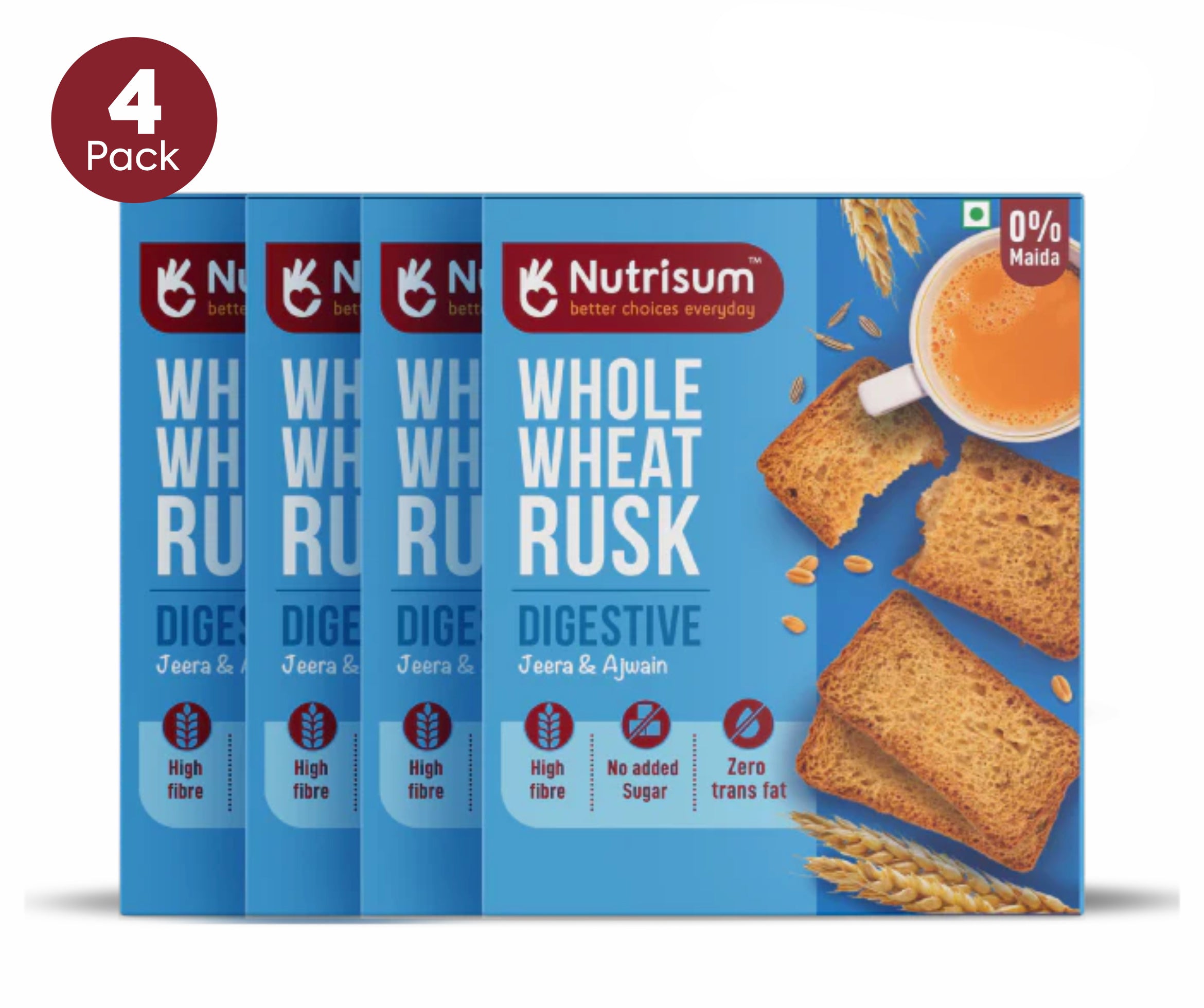 Nutrisum Chai Rusk | Enjoy the Perfect Rusk Biscuit with Your Tea